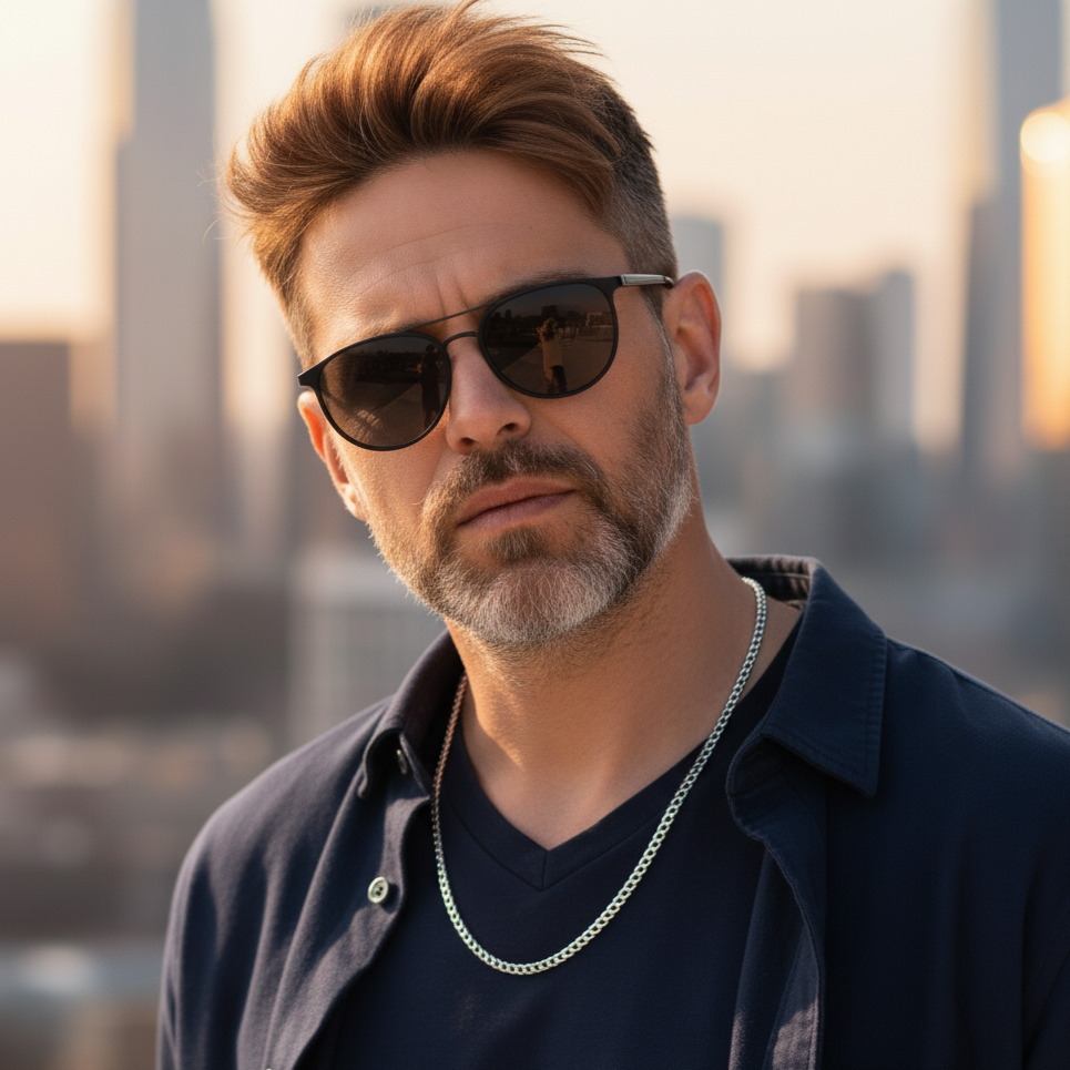 Stephen Oliver | Men's 18K Gold Link Necklace - Modern Jewelry – Liv Oliver